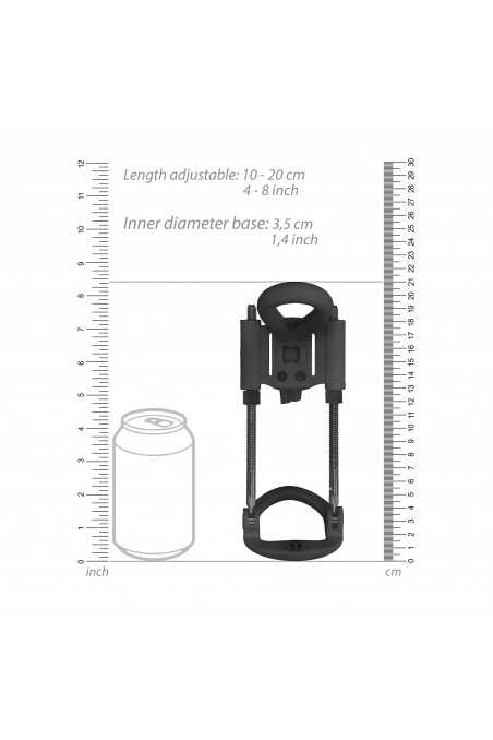 EXTENSOR DE PÉNIS POR TRAÇÃO PENIS EXTENDER PUMPED PRETO