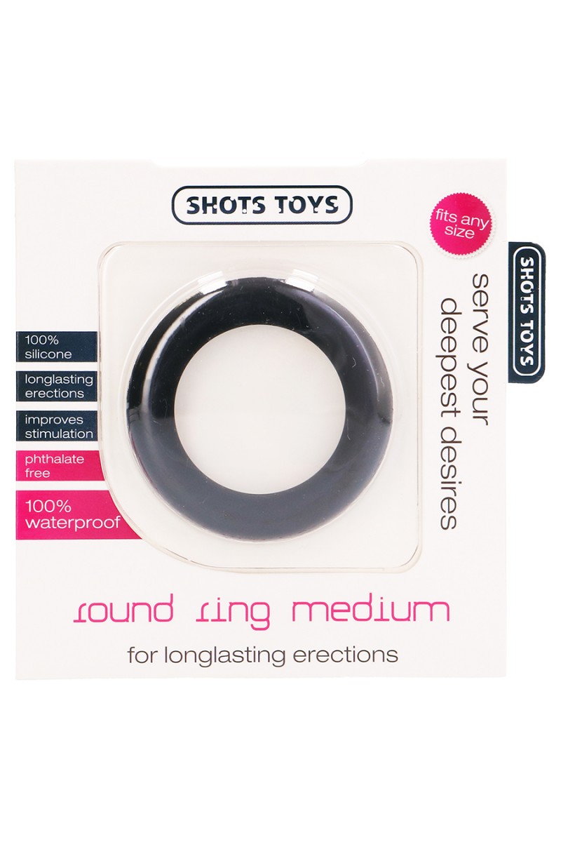 ANEL PARA O PÉNIS ROUND RING MEDIUM PRETO